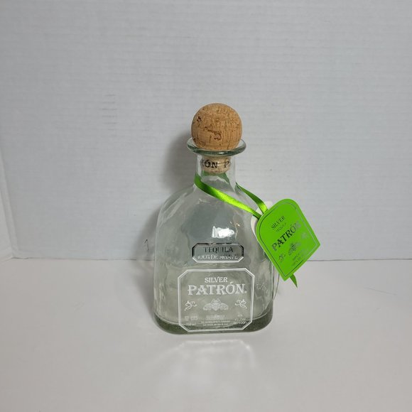 Patron | Accents | Pair Of Silver Patron Tequila Empty Bottles 75ml ...